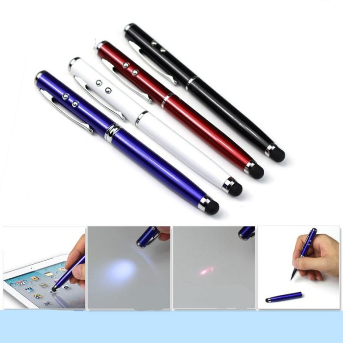 Jual Pulpen Laser Pointer 5in1 Pen Stylus pad Tablet Touch Pen Red ...