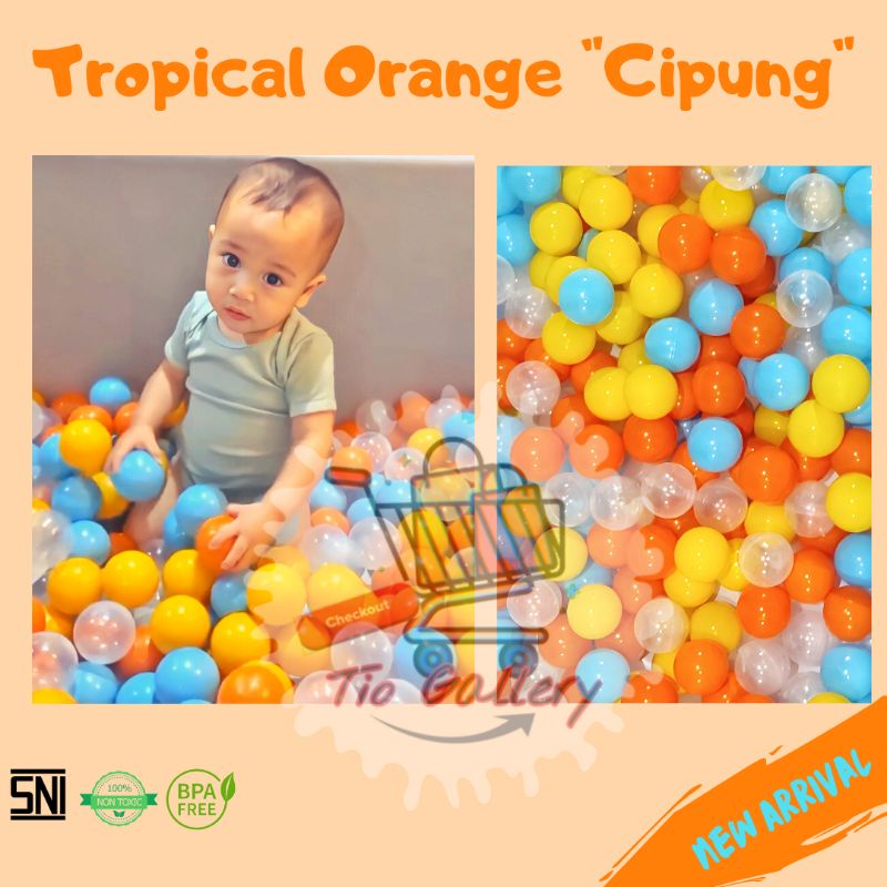Jual Mandi Bola Anak Versi Cipung Tropical Orange Kualitas SNI isi ...