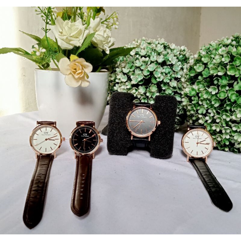 Jual Jam Tangan Wanita Cewek DW Analog Strap Kulit Fashion Korea ...