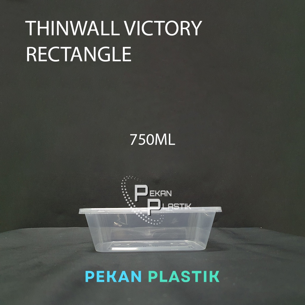 Jual Thinwall Victory Rectangle Persegi Panjang 750ml Shopee Indonesia