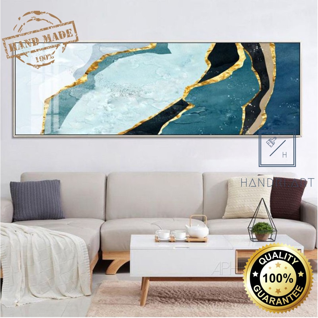 Jual lukisan abstrak modern blue ocean | Lukisan Abstrak Modern ...