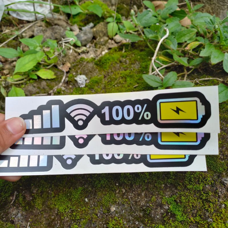 Jual STIKER VIRAL BATRAI WIFI SINYAL / STICKER BATERAI KEREN | Shopee ...