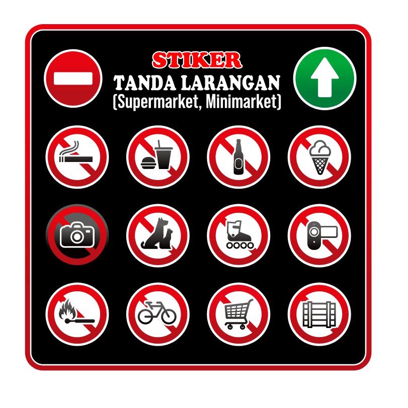 Jual STIKER LARANGAN (Supermarket, Minimarket, pusat perbelanjaan ...