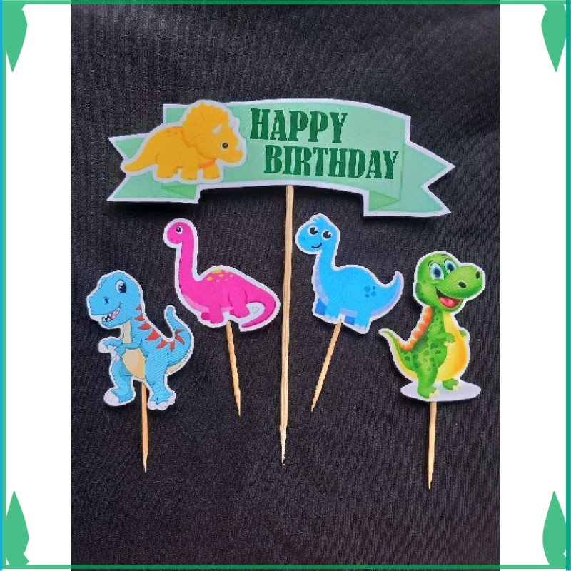 Jual TOPER CETAK TOPPER CAKE ULANG TAHUN / HIASAN KUE DINO Toko_Arsha ...