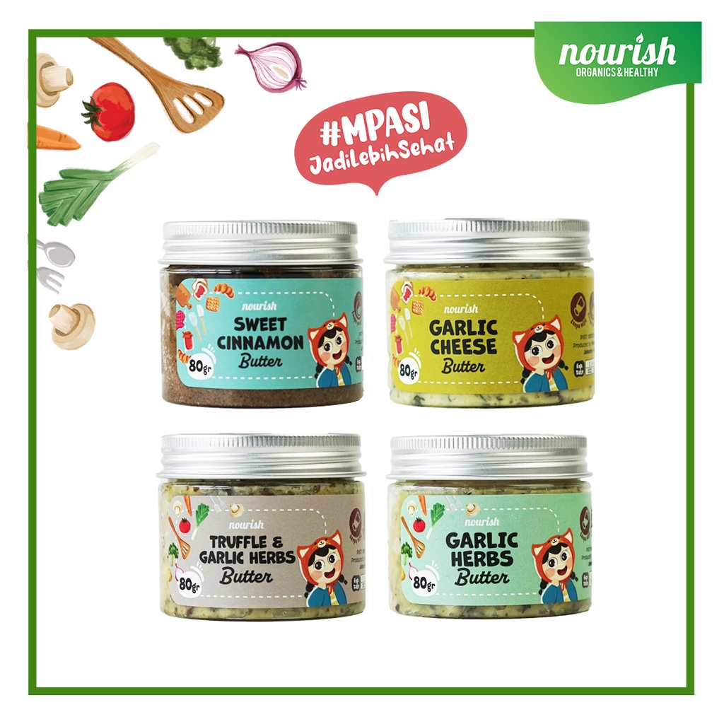 Jual Nourish Butter Grass Fed MPASI / BB Booster / Lemak Baik / Butter ...