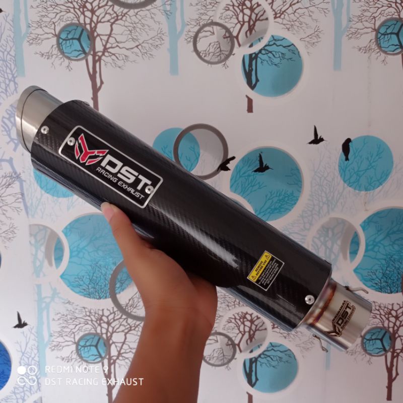 Jual Knalpot racing original DST racing M1 carbon long 30cm inlet 50mm ...
