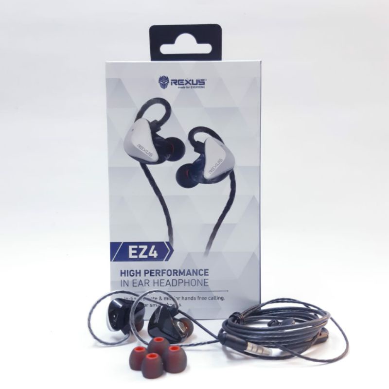 Jual Rexus Earphone EZ4 With Mic Gaming Earphone - Hitam Putim | Shopee ...