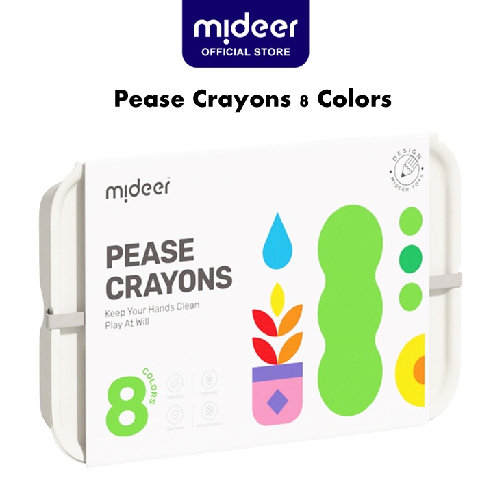 Jual Mideer Pease Crayons 8 Colors Mainan Edukasi Anak MD6219 | Shopee ...