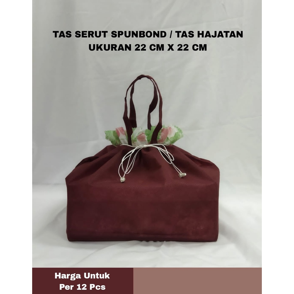 Jual Tas Serut Spunbond / Tas Hajatan / Tas Kotak Nasi 22cm x 22cm | Shopee Indonesia