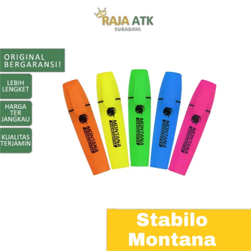 Jual Stabilio Montana (1 pcs) /Highlighter / Penanda Warna Pastel Set ...