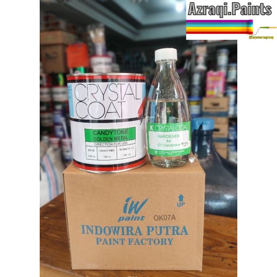 Jual CRYSTAL COAT CANDYTONE GOLDEN METAL CAT KACA ( 1 LITER ) + HARDENNER | Shopee Indonesia