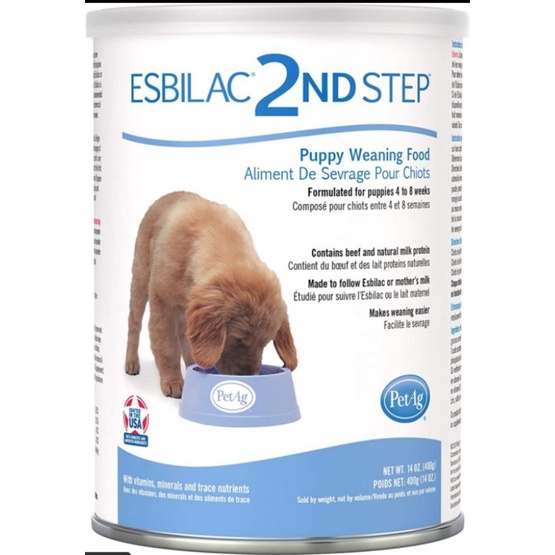 Jual ESBILAC 2ND STEP puppy weaning food 397gr | Shopee Indonesia