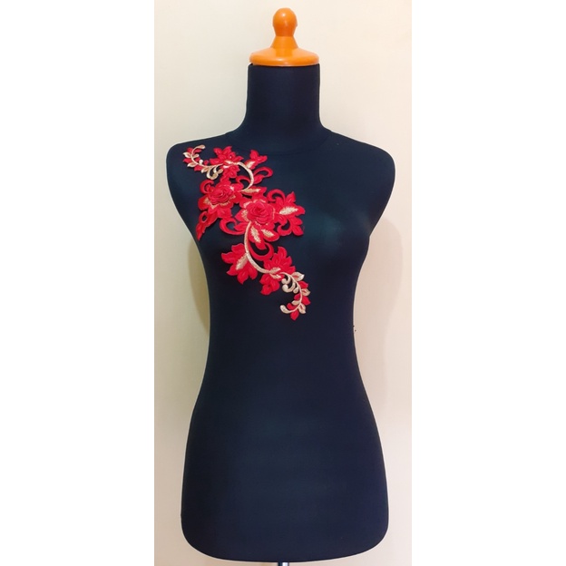 Jual renda bunga talas/renda bordir berkualitas/renda bordir tempel ...