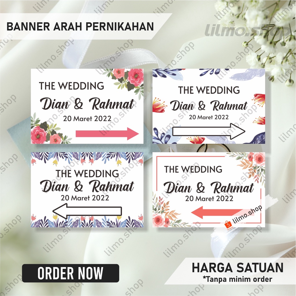 Jual Cetak Banner Petunjuk Arah Acara Pernikahan, Spanduk Petunjuk Arah Acara Pernikahan ...