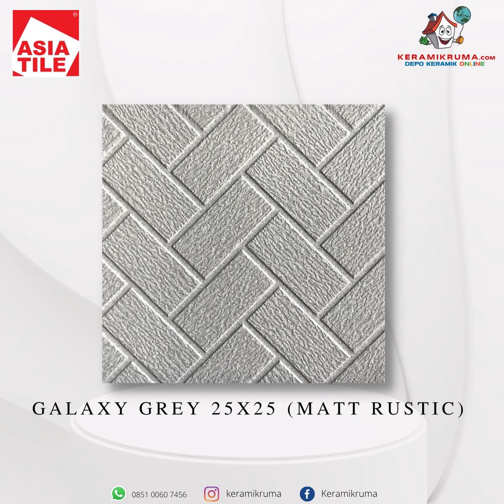 Jual Keramik Lantai Asia Tile 25x25 Galaxy Grey Matt Rustic Kasar ...