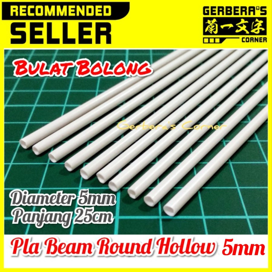 Jual Plastic Beam Round Hollow 5mm Pla Beam Plastic Plate Custom Model ...