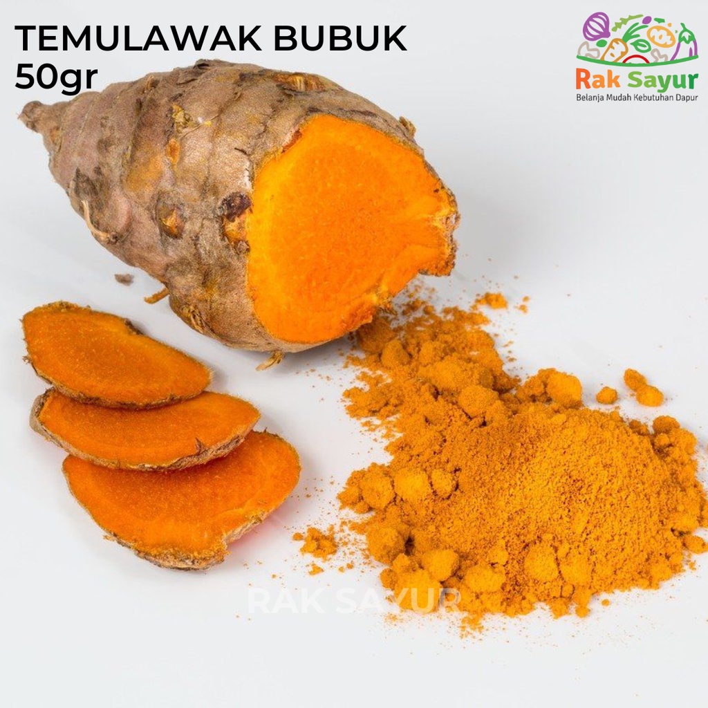 Jual Temulawak Bubuk 50gr per Botol Penambah Nafsu Makan Jamu Rak Sayur ...