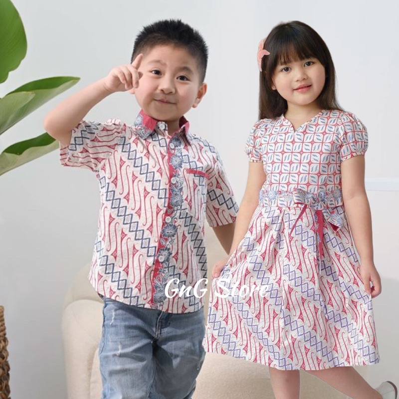 Jual Batik Anak WIB/ Hem Batik Anak /Seragam Batik/ Dress Batik Anak ...