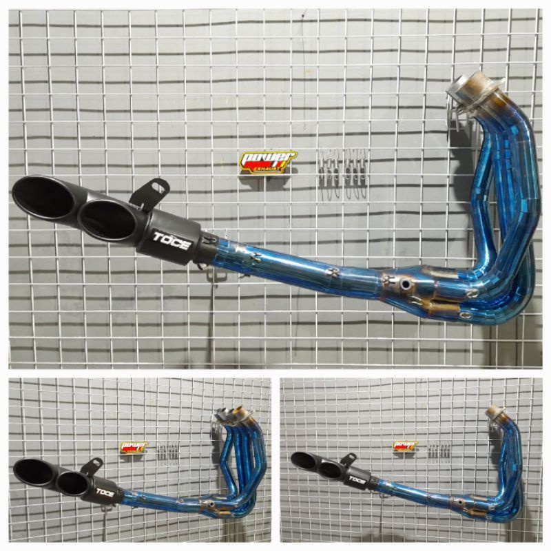 Jual Knalpot TOCE Black Ninja ZX25R Header BlueMoon Full System PNP ...
