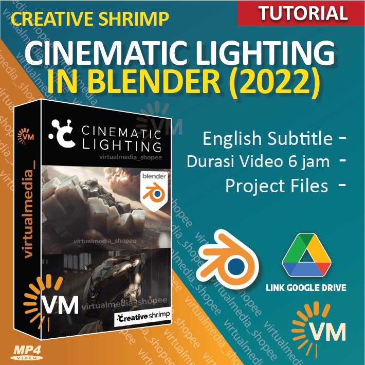 Jual TUTORIAL CINEMATIC LIGHTING IN 3D BLENDER CREATIVE SHRIMP REALISTIC LIGHT RENDER CYCLES ...