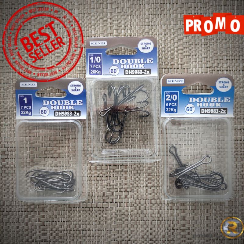 Jual KENZI double hook DH 9983-2x sudut 60 derajat (double hook untuk ...