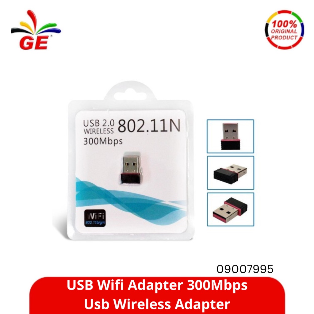 Jual GE - USB Wifi Adapter 300Mbps Usb Wireless Adapter 09007995 | Shopee Indonesia