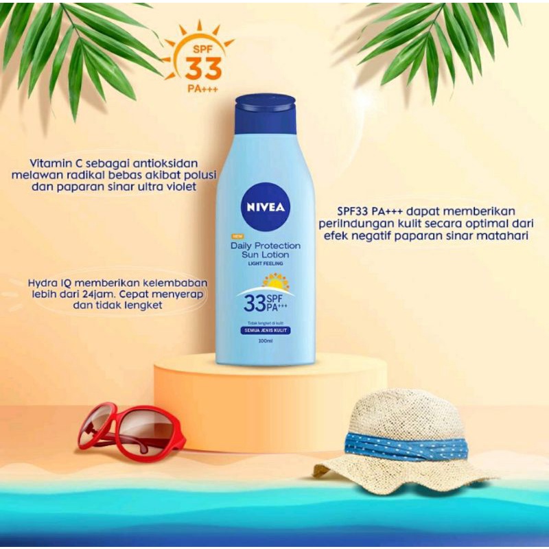 Jual Nivea Body Lotion Daily Protection Sun SPF 33 PA++ | Shopee Indonesia