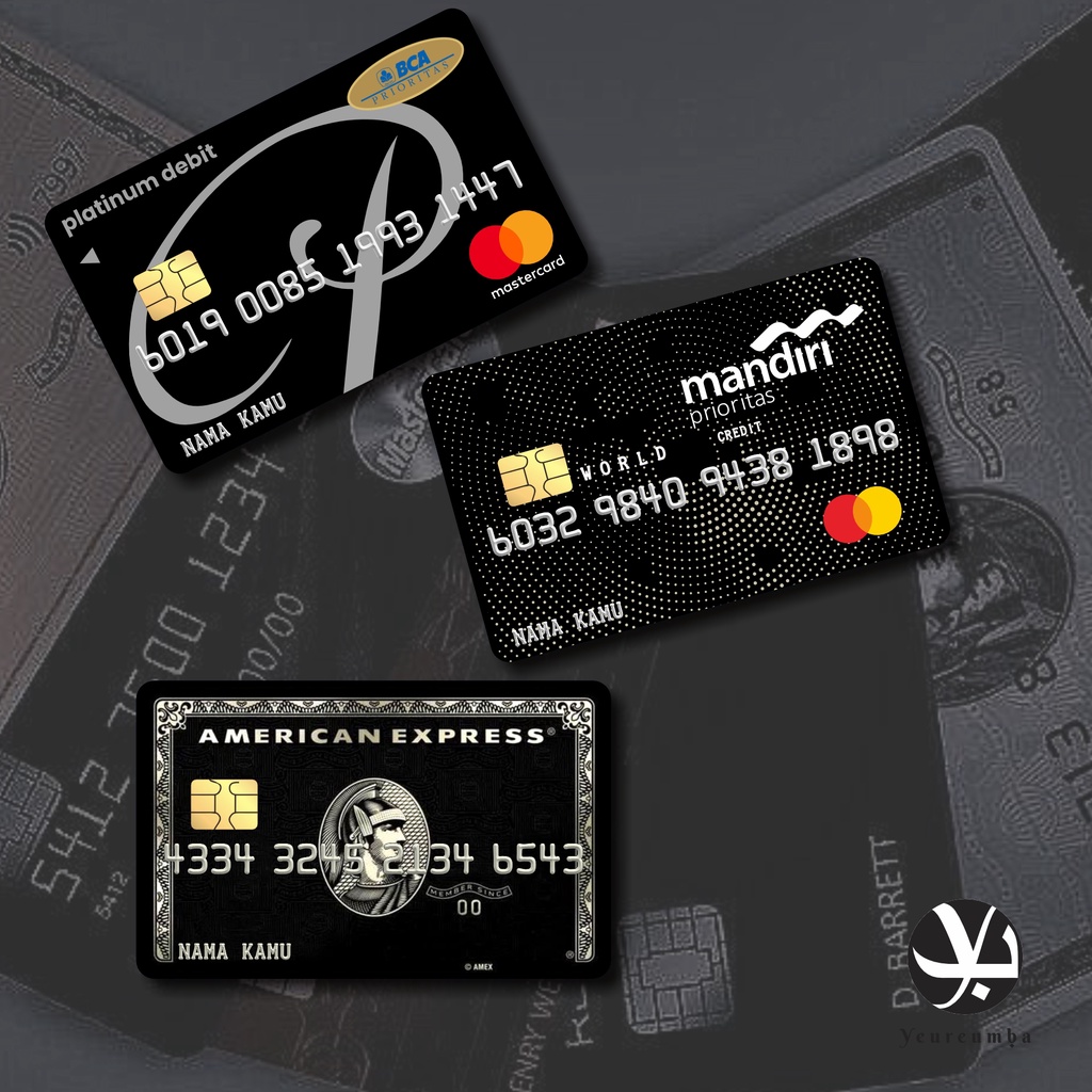 Jual Stiker Atm Skincard BLACK Card custom stiker ATM Debit Credit ...