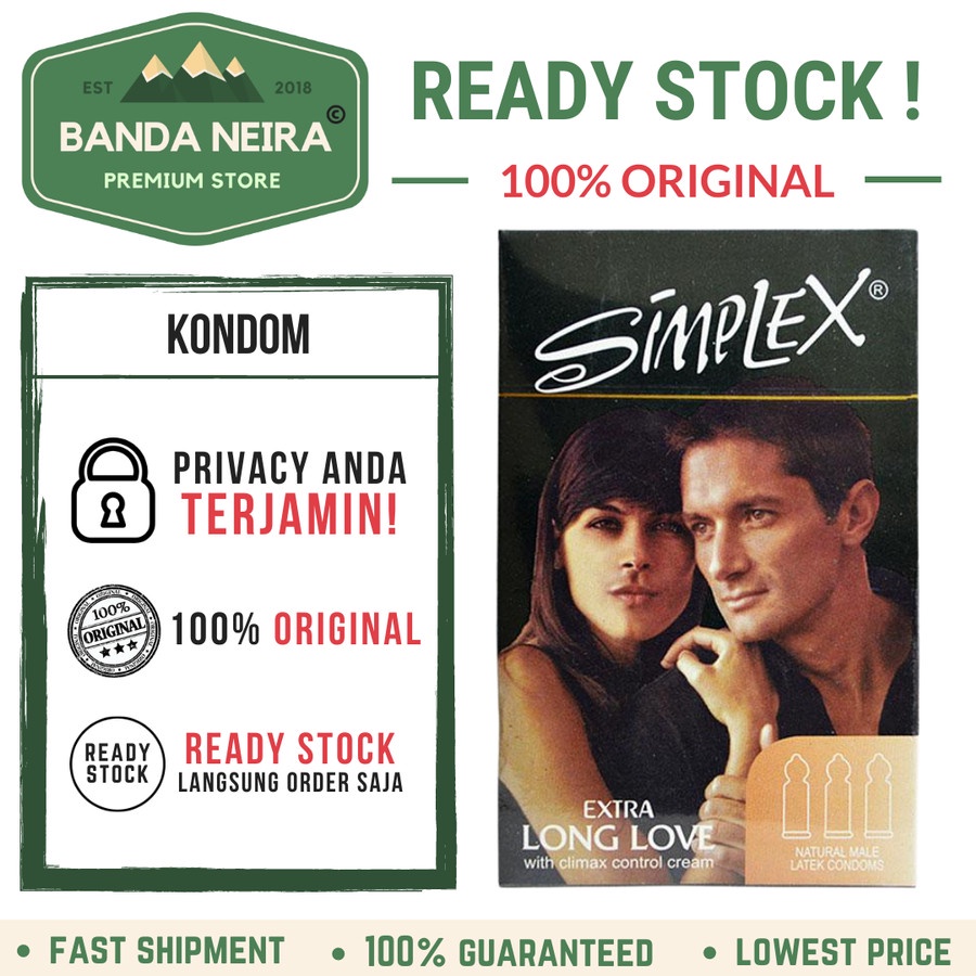 Jual SIMPLEX Extra Long Love Condom / Kondom Berpelumas | Shopee Indonesia