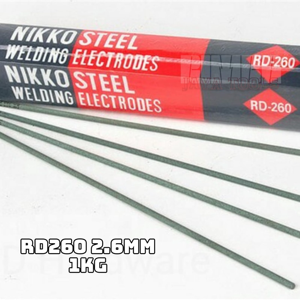 Jual KAWAT LAS Listrik NIKKO RD260 2.0MM X 300 Mm Dan RD 260 2.6 mm x 350 mm per 1kg 2kg 5kg ...