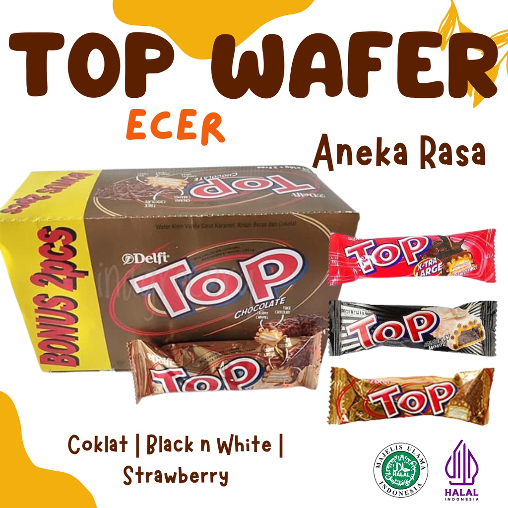 Jual Snack Wafer Delfi Top Ecer Jajanan Jadul Coklat Strawberry ...