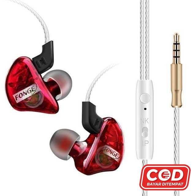 Jual Fonge Earphone Stereo Bass Dynamic Driver dengan Mic - T01 ...