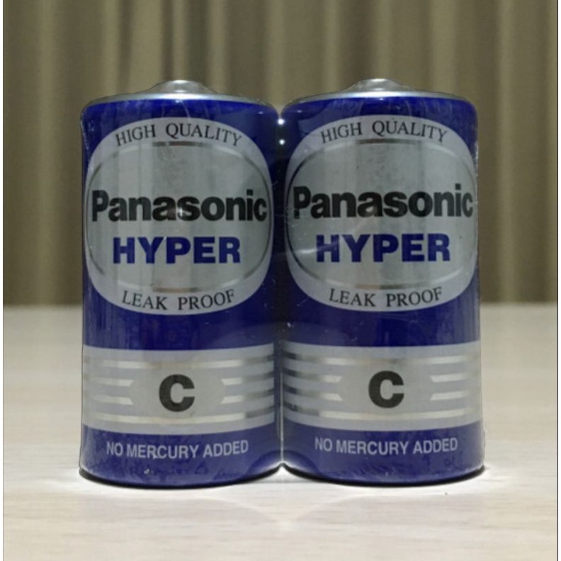 Jual Baterai Panasonic Biru Hyper Tipe C 1.5V Sepasang Isi 2Pcs ...