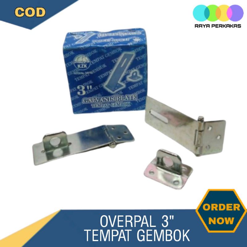 Jual Overpal KZK Tempat Cantolan Gembok Pintu 3 Inchi | Shopee Indonesia