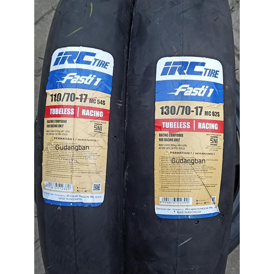 Jual ( PAKET 2 BAN ) FASTI 1 !!! 110 70 17 & 130 70 17 motor balap soft ...