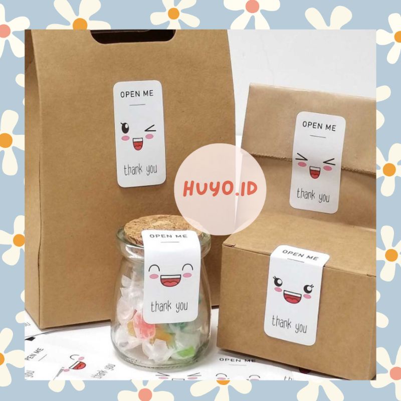Jual 20 pcs Stiker Label Open Me Stiker Label Thank You | Shopee Indonesia