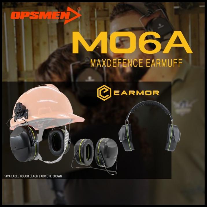 Jual Hearing Protection Earmor Max Defense M06A Tactical Safety Earmuff ...