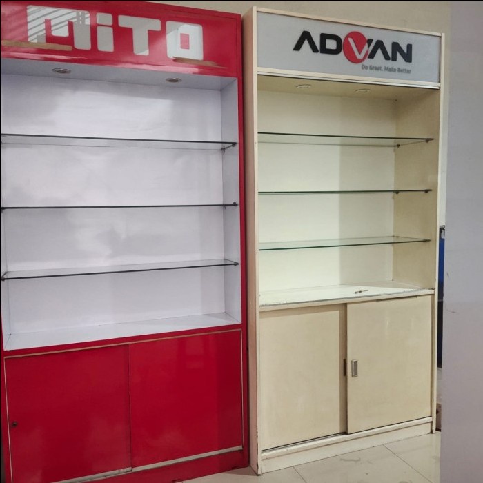 Jual RAK LEMARI ACCESORIES PAJANGAN BARANG 4 SUSUN KACA PINTU SLIDE ...