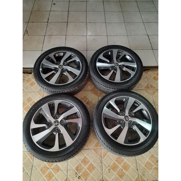 Jual velg mobil bekas oem toyota yaris trd ring 16 baut 4x100 lebar 6 ofset 51 dan ban 195/50-16 ...