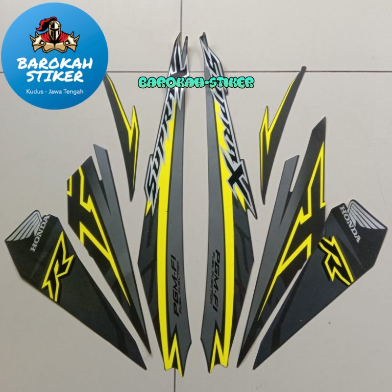 Jual Striping stiker list motor Honda Supra x 125 fi 2018 hitam lis ...
