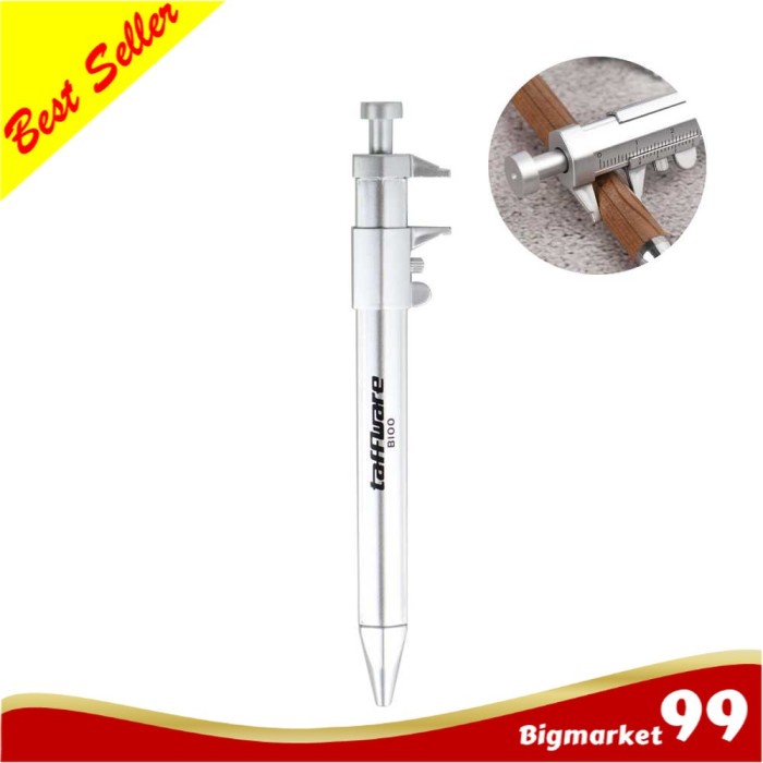 Jual Pulpen Pena Unik Multifungsi Ballpoint + Penggaris - Silver ...