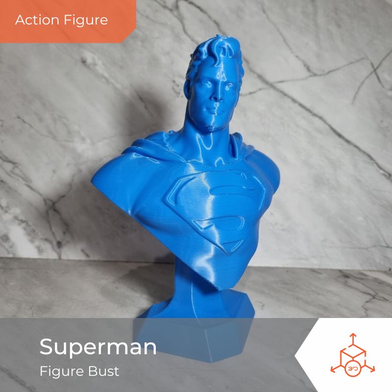 Jual Mainan Action Figure Bust Patung Pajangan Hiasan Superman 3D Print ...