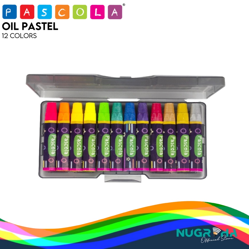 Jual PASCOLA FLUORESCENT METALLIC OIL PASTEL CRAYON 12 / SET | Shopee ...