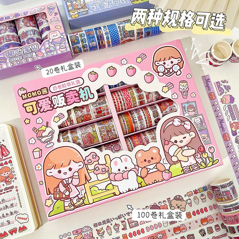 Jual [randomstuff] Sticker Roll Set Motif Momojan Cartoon Colorful Unik ...