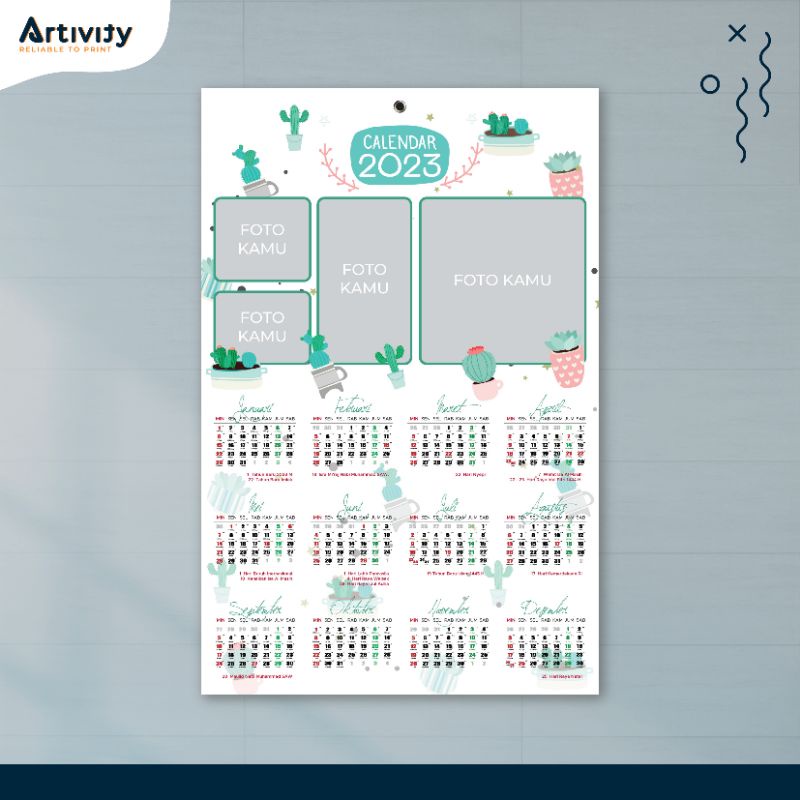 Jual cetak CALENDAR CUTE - KALENDER POSTER FOTO PHOTO DINDING 2024 ...