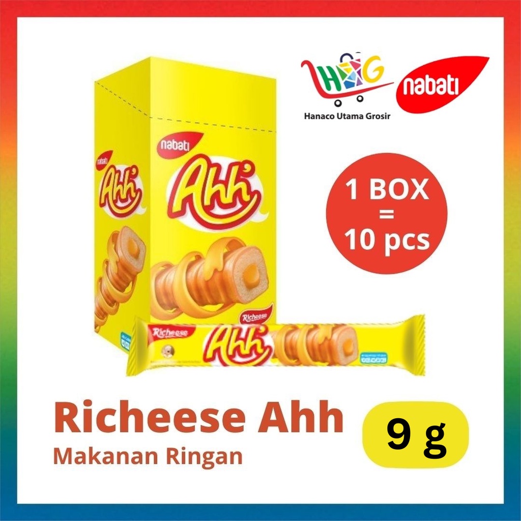 Jual Nabati Richeese Ahh Cheese Keju 10 X 9g [ 1 BOX ] | Shopee Indonesia