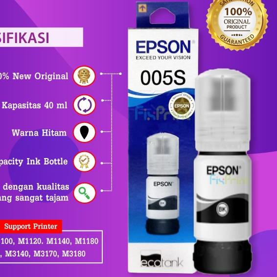 Jual Tinta Epson 005 005S Original Printer Epson M1100 M1120 M2140 Ori ...