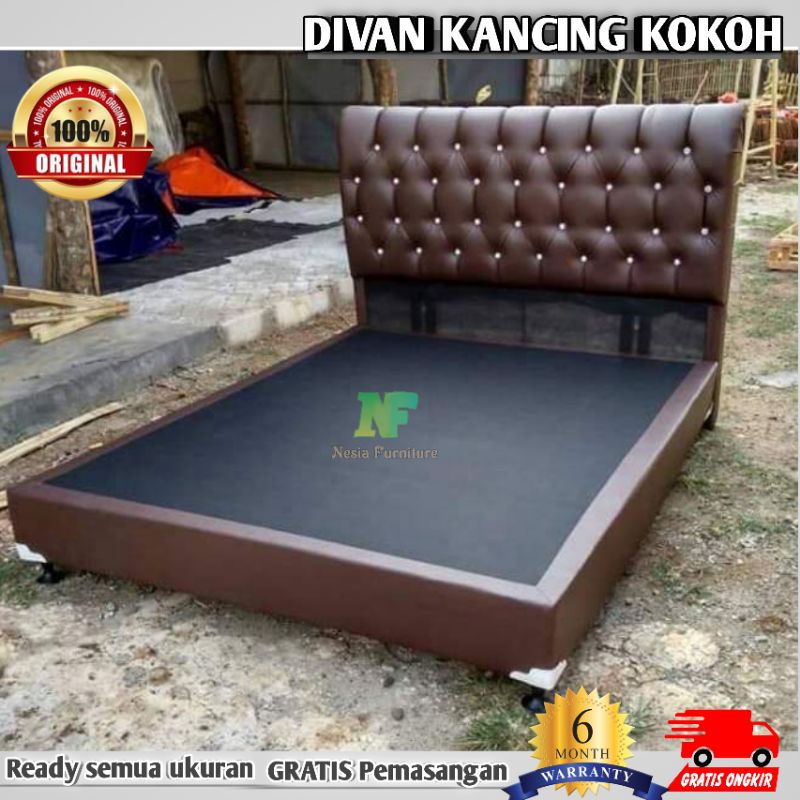 Jual Dipan Kancing kokoh | divan kasur risbang ranjang dipan kayu dipan ...