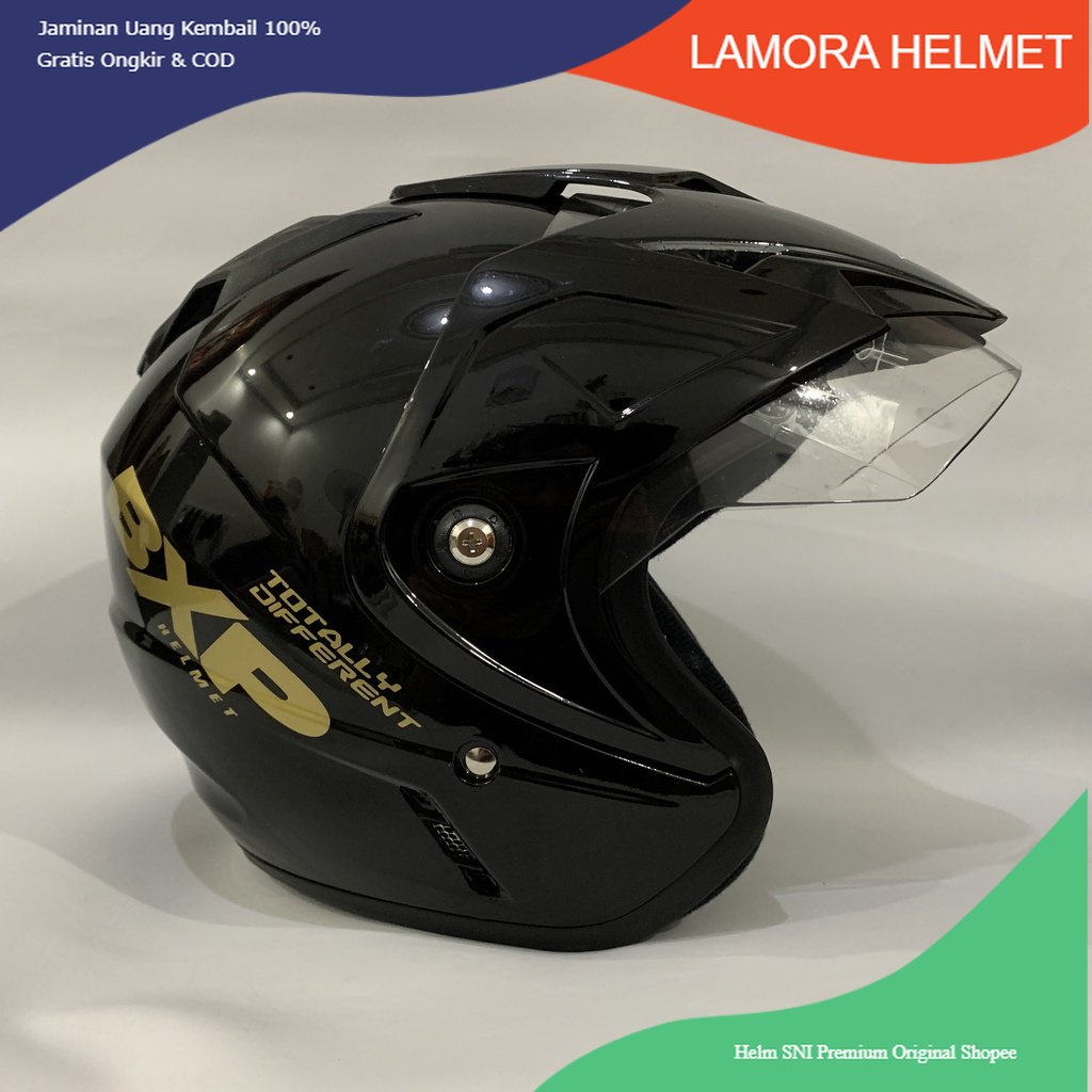 Jual Helm 1 Kaca Hitam Glossy Polos - Helm SNI - Helm Dewasa | Shopee ...
