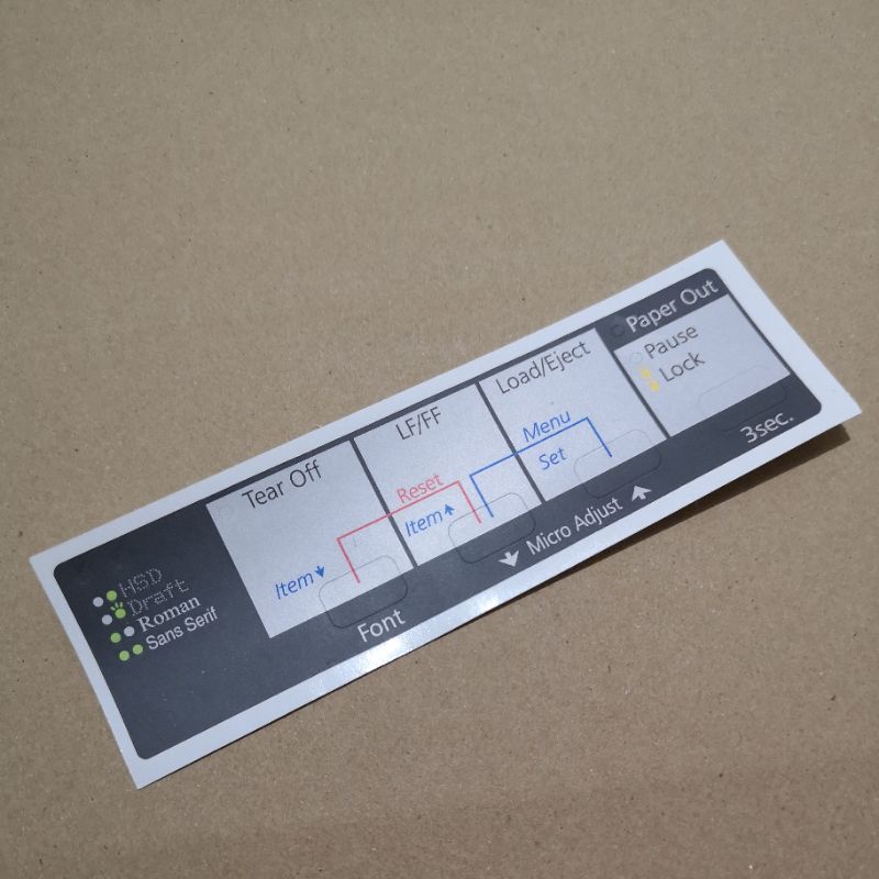 Jual Stiker Panel LX310 LQ310 Plastik Sticker Tombol Panel LX 310 LQ ...